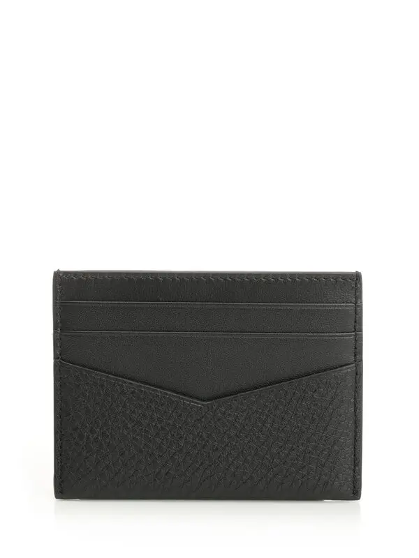Givenchy Card Holder In Grained Leather - Black