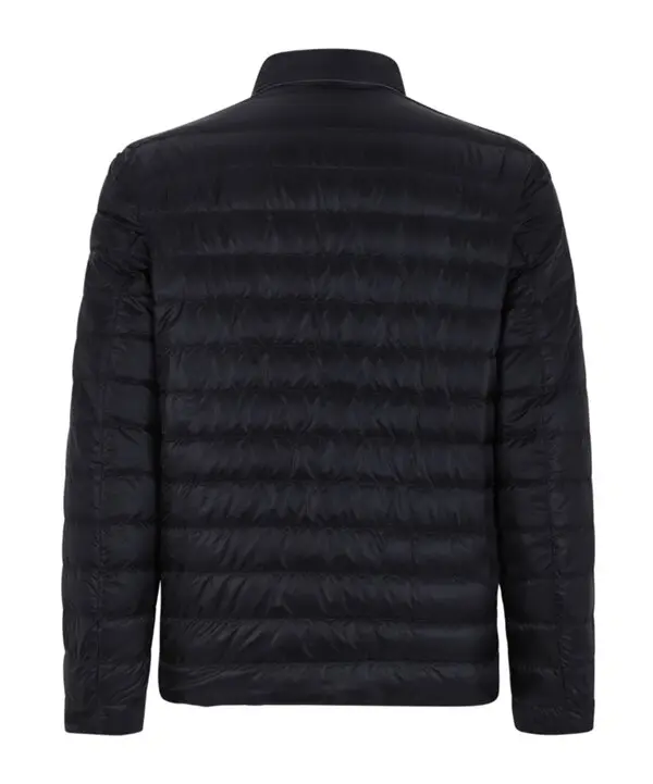 Herno Quilted Shirt Down Jacket With Pointed Collar - Black