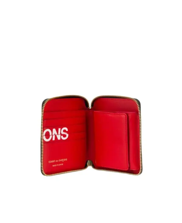 Comme Des Garçons Logo Zip-around Wallet - Red