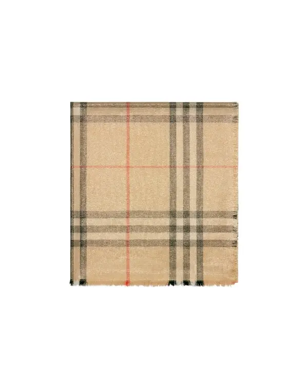 Burberry Checked Frayed-edge Scarf