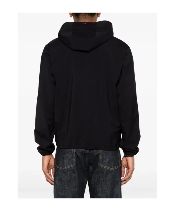 Herno Zip-up Hooded Jacket - Black