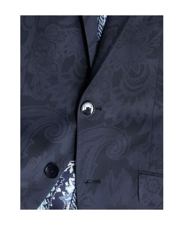 Etro Single Breasted Long Sleeved Blazer - Black