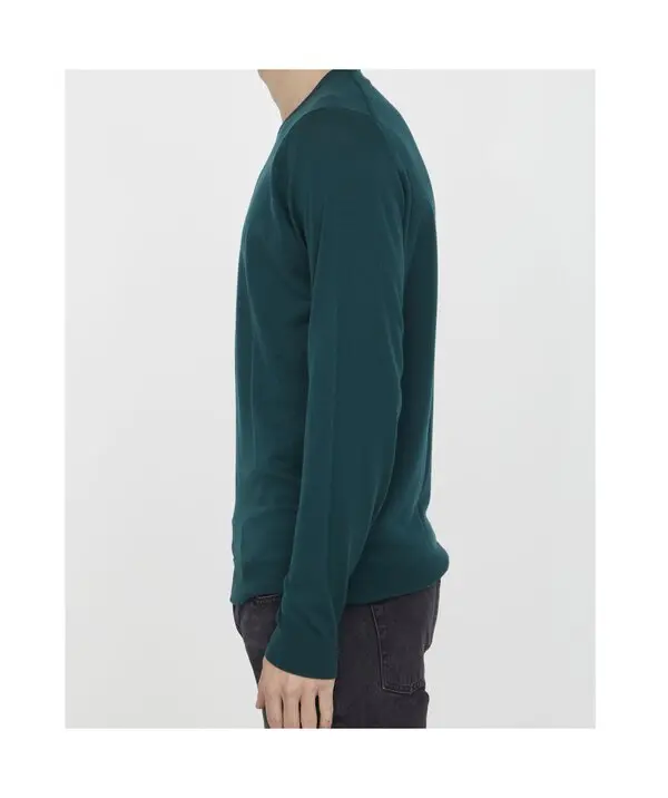 John Smedley Long-sleeved Crewneck Jumper - Green