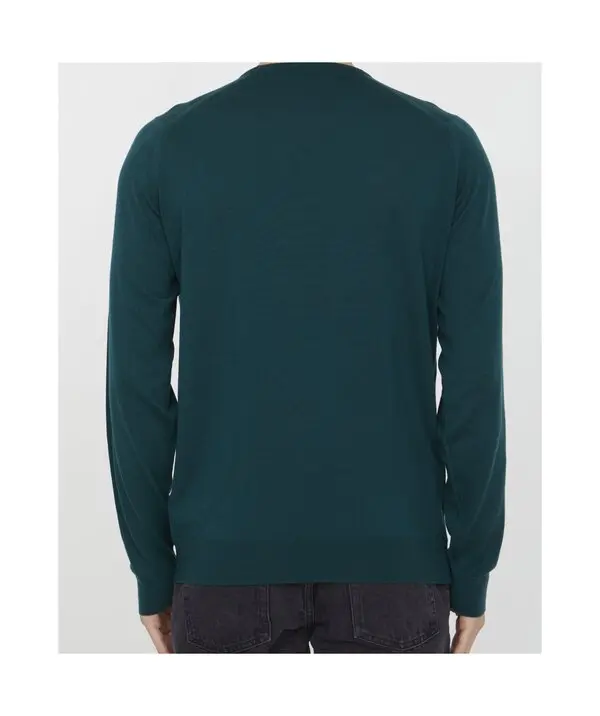 John Smedley Long-sleeved Crewneck Jumper - Green