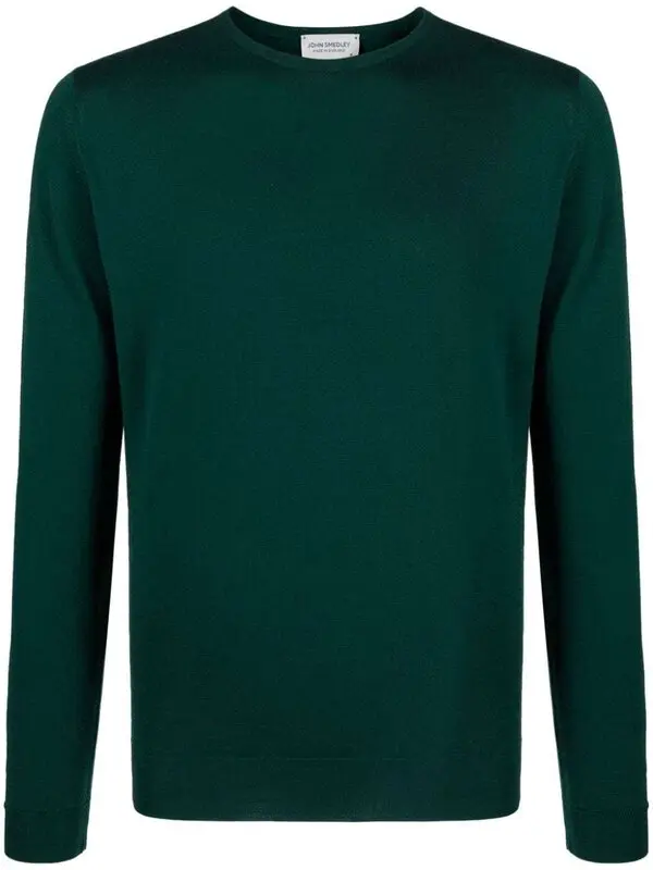 John Smedley Long-sleeved Crewneck Jumper - Green