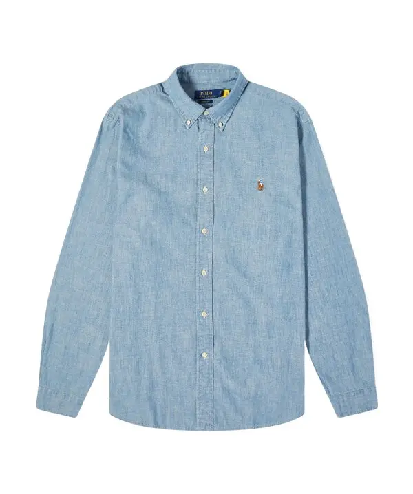 Polo Ralph Lauren Long Sleeve Linen Shirt - Blue