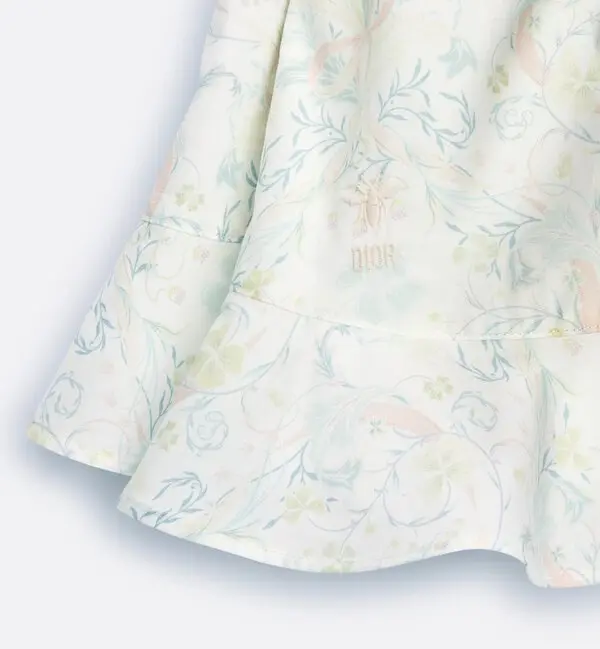 Dior Embroidered Bee Ruffle Hem Baby Skirt