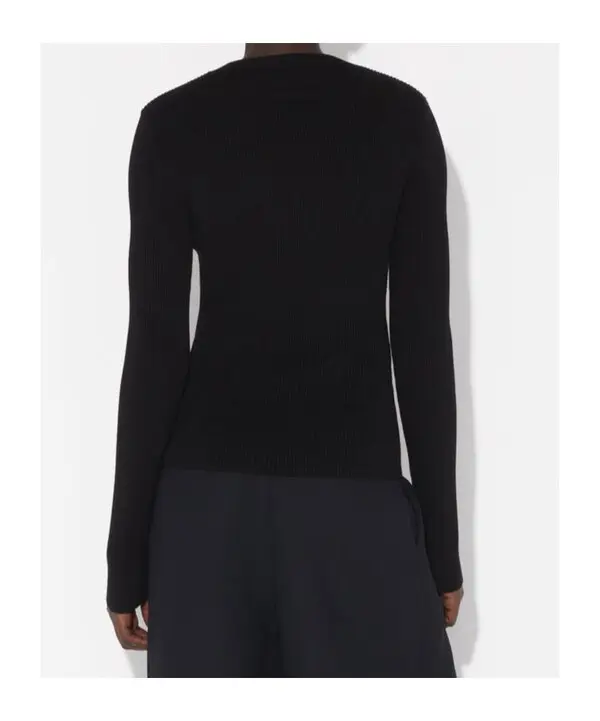 JEAN PAUL GAULTIER Chevron Sheer Knit Top