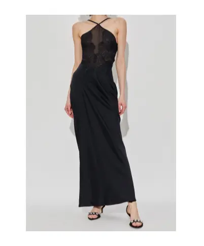 IRO PARIS Sleeveless Maxi Dress With Lace Front And Criss-cross Back