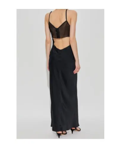 IRO PARIS Sleeveless Maxi Dress With Lace Front And Criss-cross Back