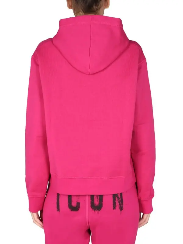 Dsquared2 Icon Logo Print Hoodie - Pink