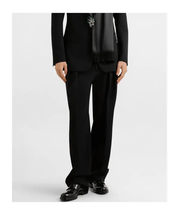 Dolce & Gabbana Dart Detailed Tailored Trousers - Black