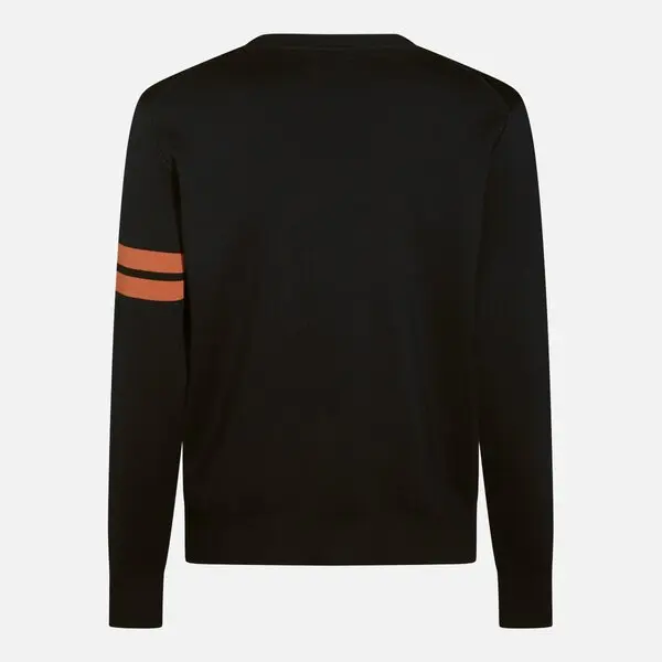Zegna Long-sleeve Crewneck Sweater With Striped Accents