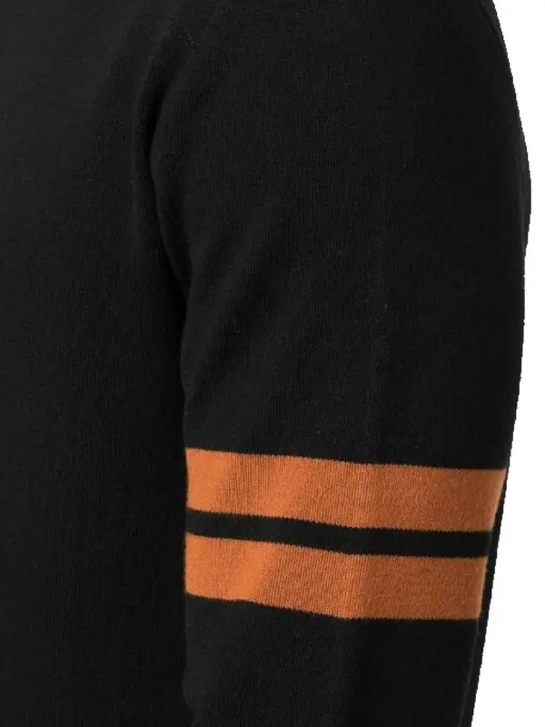 Zegna Long-sleeve Crewneck Sweater With Striped Accents