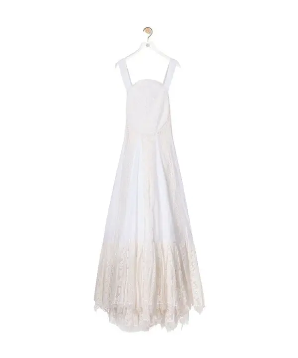 Loewe Cotton Lace Maxi Dress - White