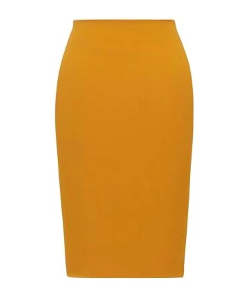 Saint Laurent Mid-rise Pencil Skirt - Ocre