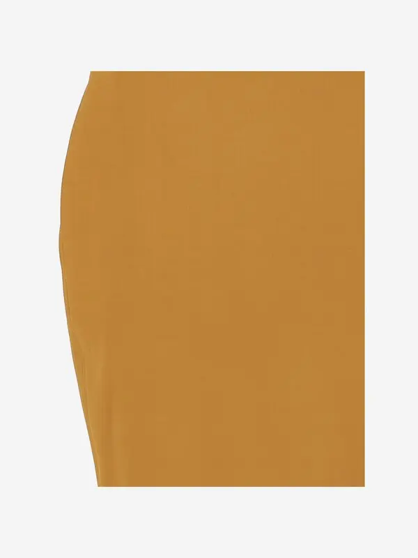 Saint Laurent Mid-rise Pencil Skirt - Ocre