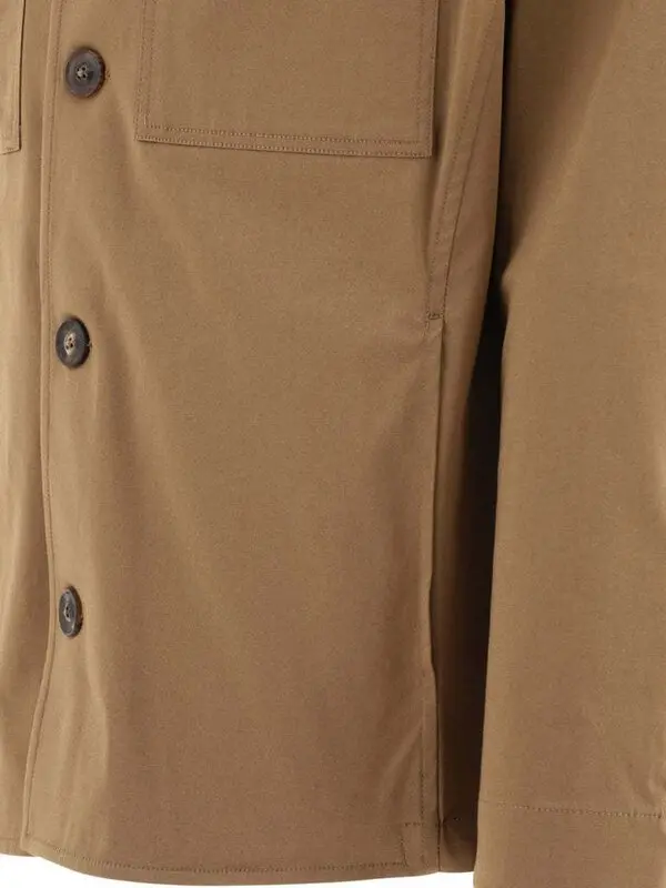 LARDINI Breast-pockets Detail Overshirt Jacket - Brown
