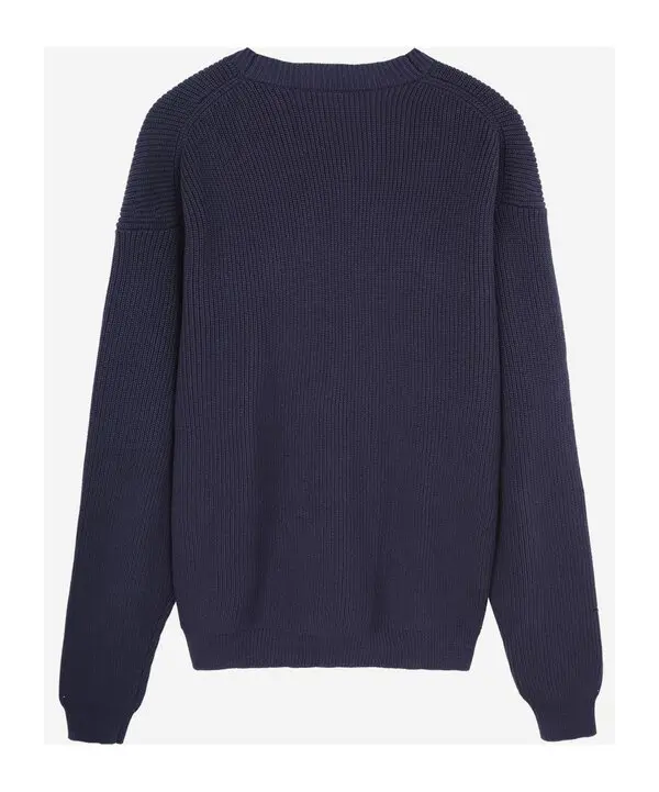 Maison Kitsuné Fox Head Embroidered V-neck Cardigan - Black
