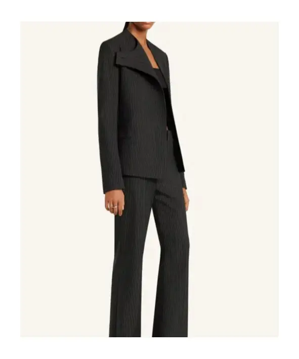 COURREGES Courrèges Pinstripe Jacket With Asymmetrical Detail