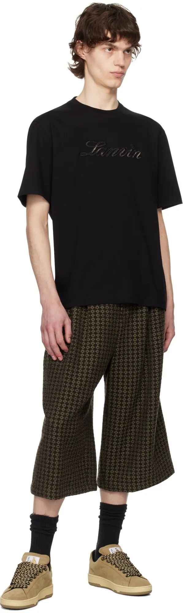 LANVIN Logo Denim T-shirt
