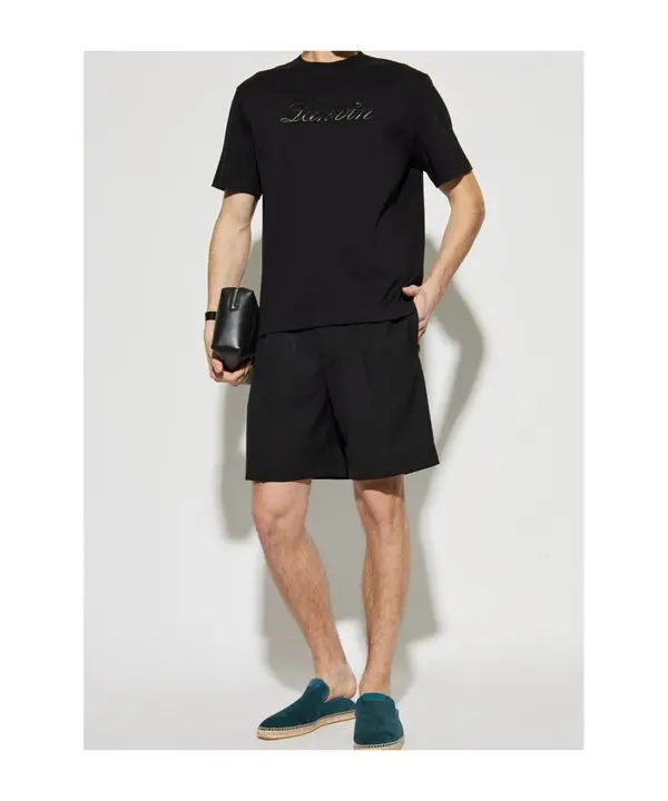 LANVIN Logo Denim T-shirt