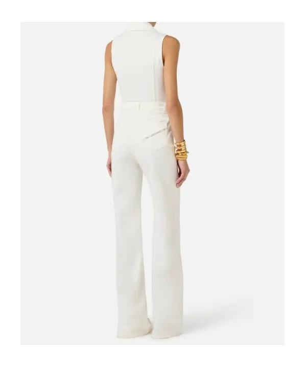 Elisabetta Franchi Sleeveless Denim Jumpsuit