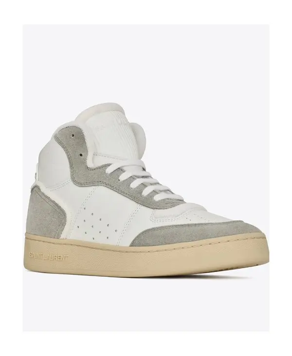 Saint Laurent Sl/80 Embossed Logo High-top Sneakers