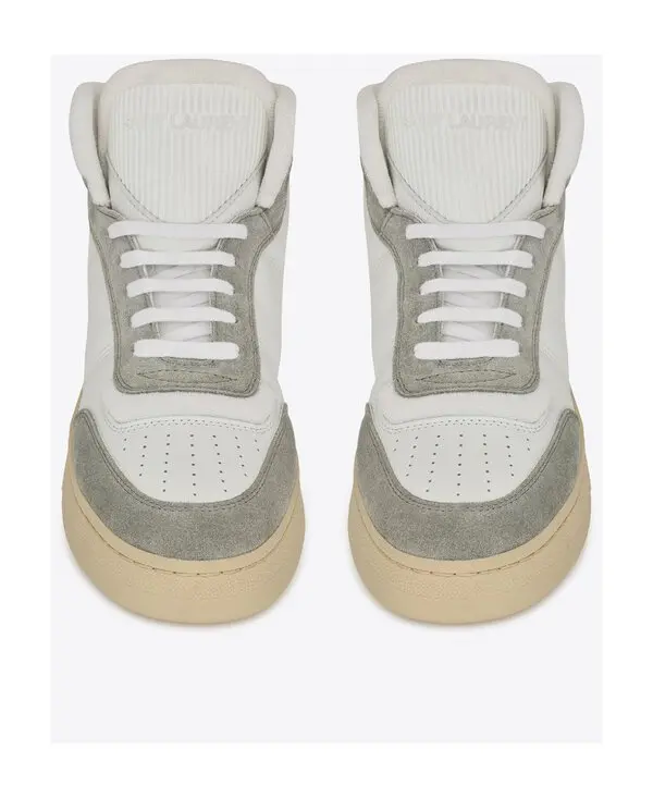 Saint Laurent Sl/80 Embossed Logo High-top Sneakers