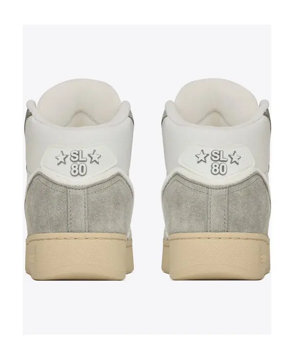 Saint Laurent Sl/80 Embossed Logo High-top Sneakers