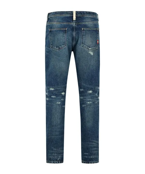 AMISH SUPPLIES Distressed Straight-leg Jeans - Blue