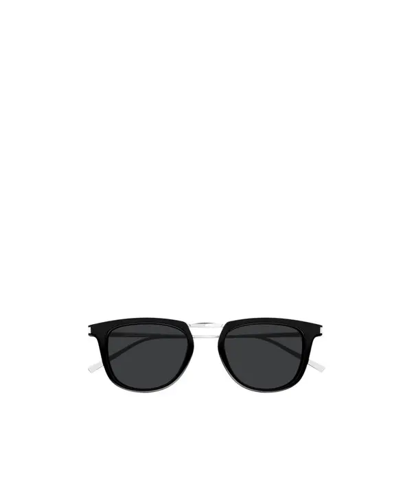 Saint Laurent Rectangular Sunglasses - Silver-black