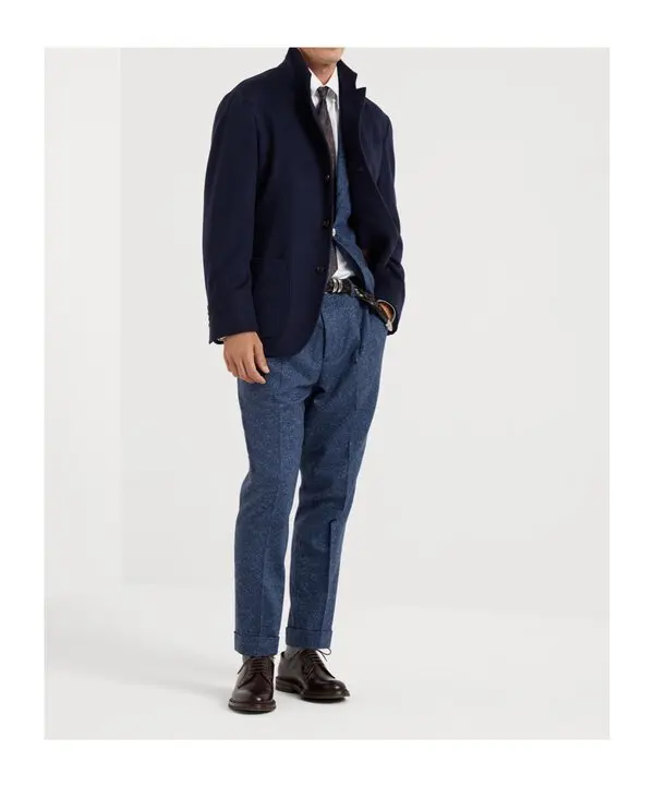 Brunello Cucinelli Notched-lapels Cashmere-wool Blazer