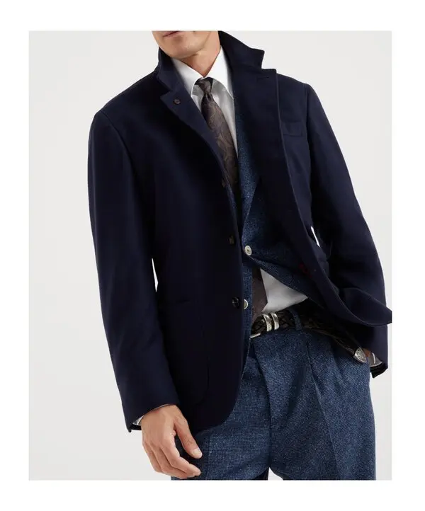 Brunello Cucinelli Notched-lapels Cashmere-wool Blazer