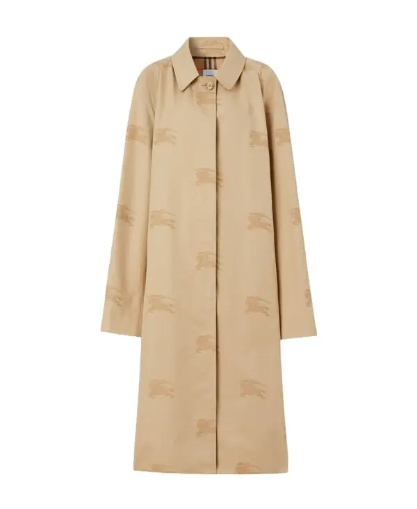 Burberry All-over Embroidered Equestrian Knight Coat - Brown
