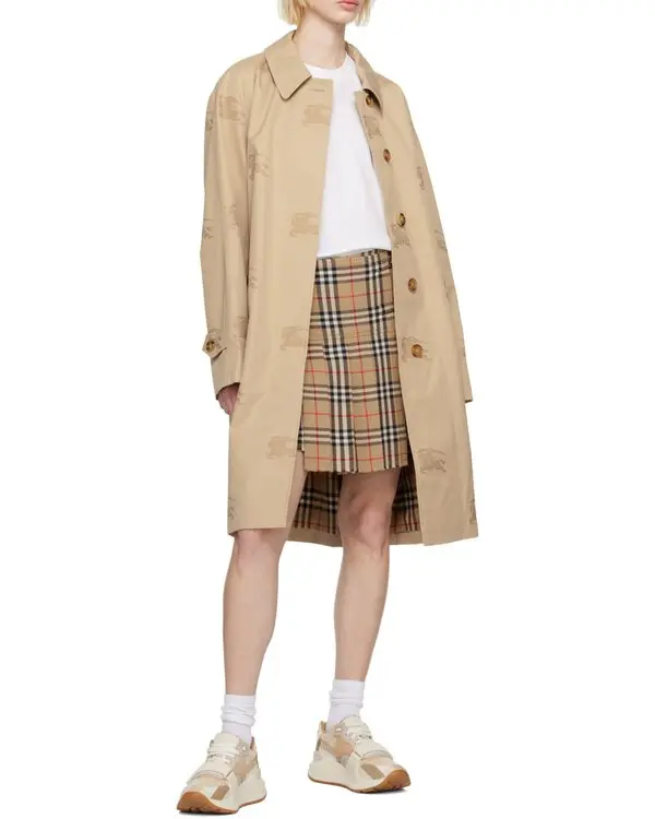 Burberry All-over Embroidered Equestrian Knight Coat