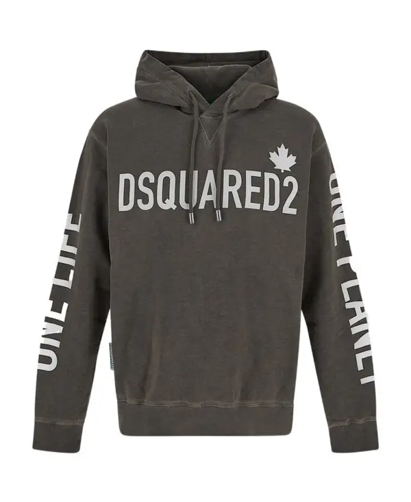 Dsquared2 One Life Logo Printed Hoodie - Black