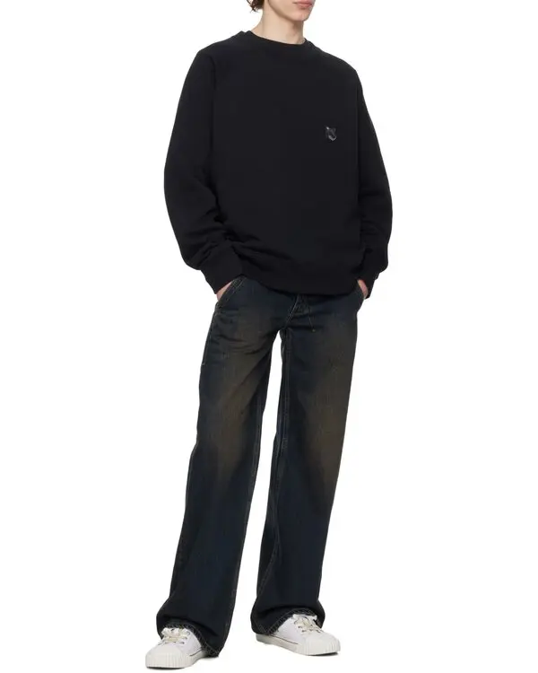 Maison Kitsuné Bold Fox Head Patch Oversize Sweatshirt - Black