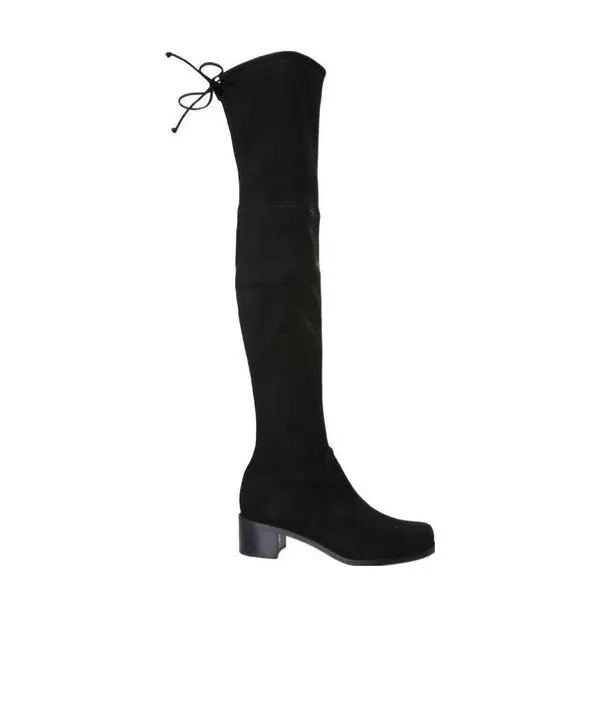 STUART WEITZMAN Knee-high Spliced Boots With Drawstring Fastening - Black