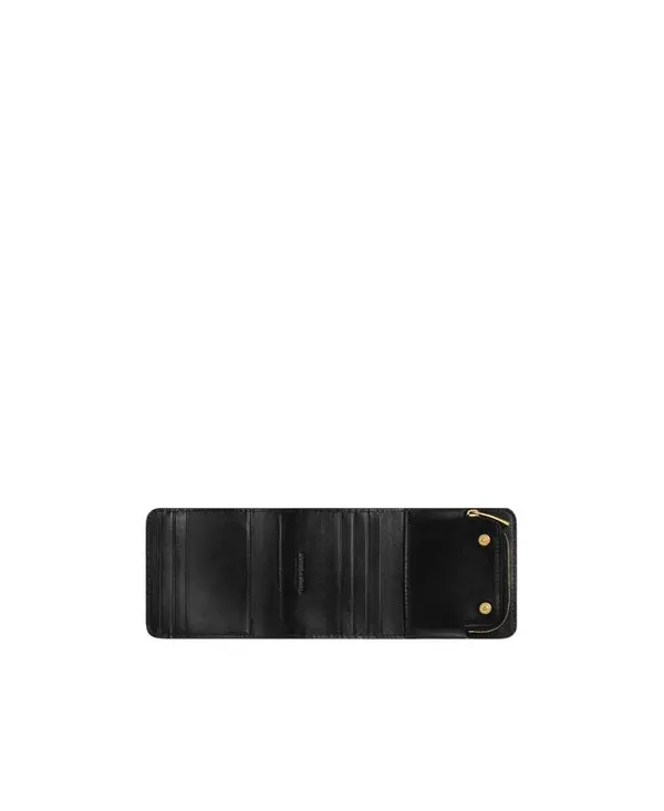 Bottega Veneta Intrecciato Compact Tri-fold Wallet - Black