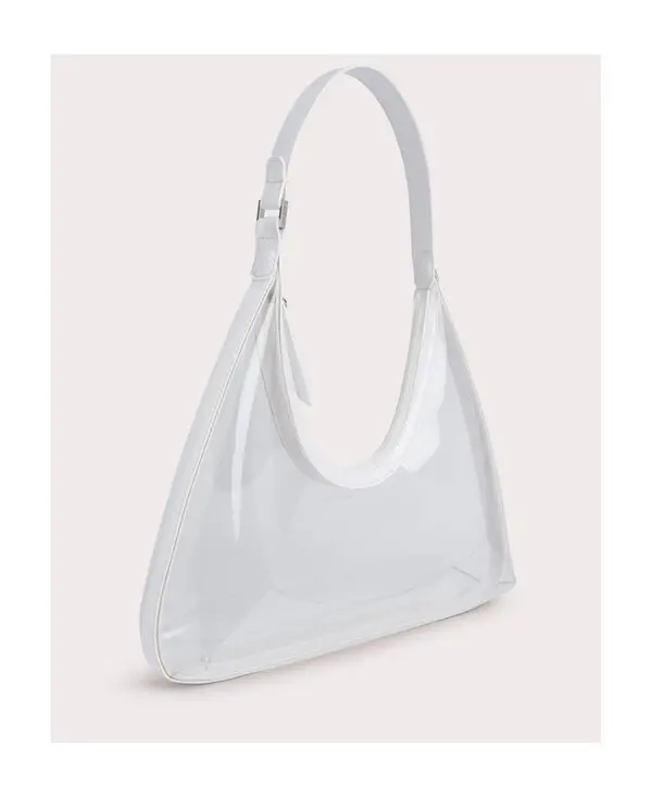 By Far Amber Transparent Shoulder Bag - White