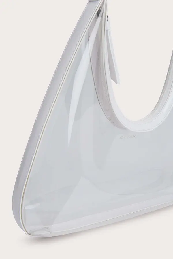 By Far Amber Transparent Shoulder Bag - White