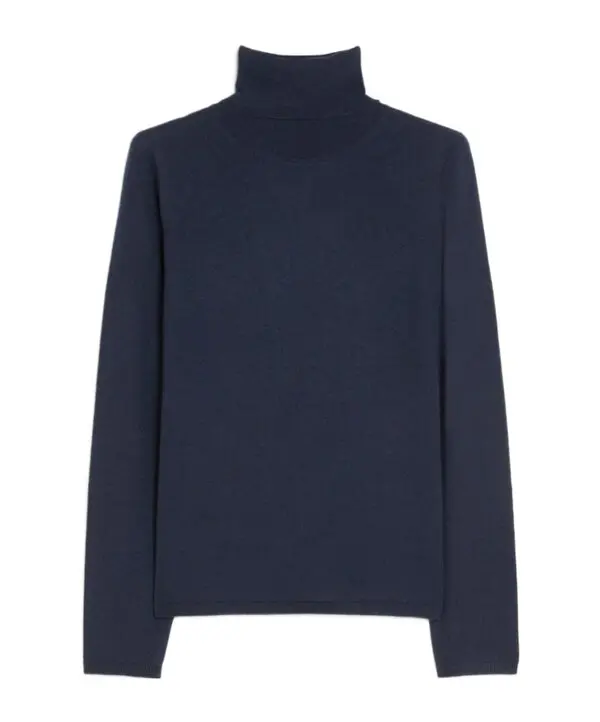 Max Mara Turtleneck Long-sleeved Jumper - Dark Blue