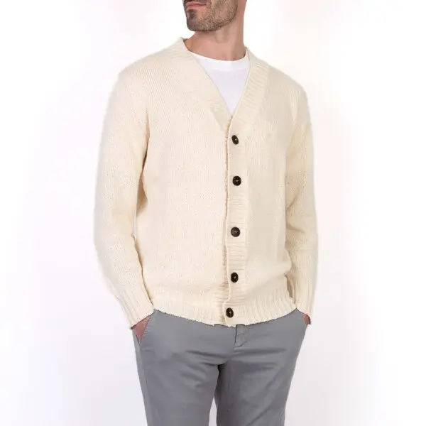 DRUMOHR V-neck Knitted Cardigan - White