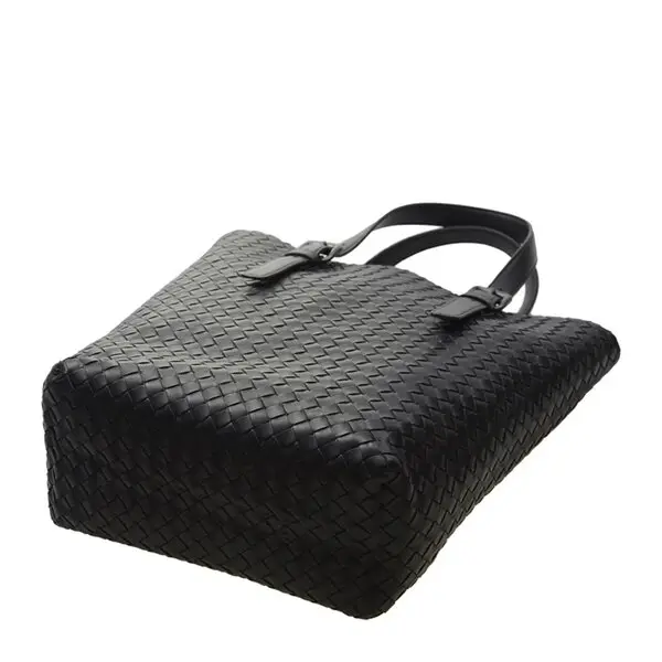Bottega Veneta Woven Detail Handbag - Black