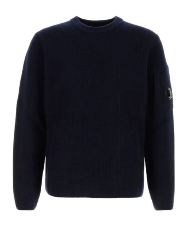 C.P. COMPANY Waffle Lens Knitted Sweater