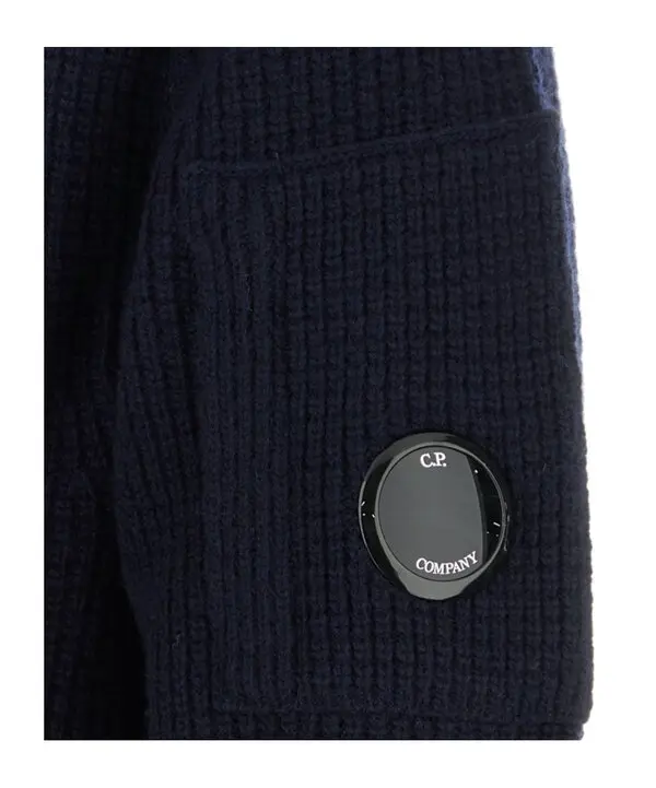C.P. COMPANY Waffle Lens Knitted Sweater
