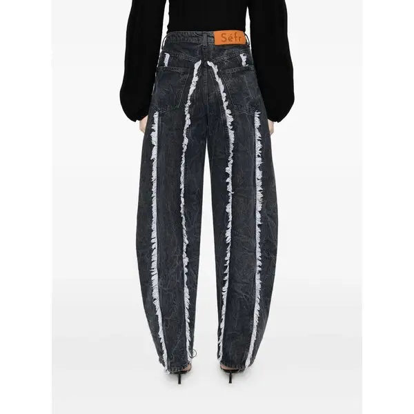 Séfr Wide-leg Jeans With Raw Edge Detailing