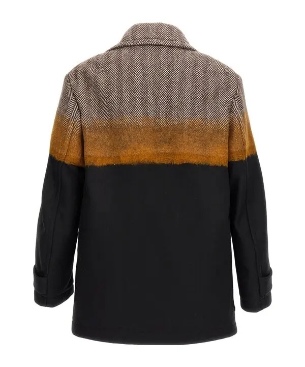 Dries Van Noten Long-sleeved High Collar Coat
