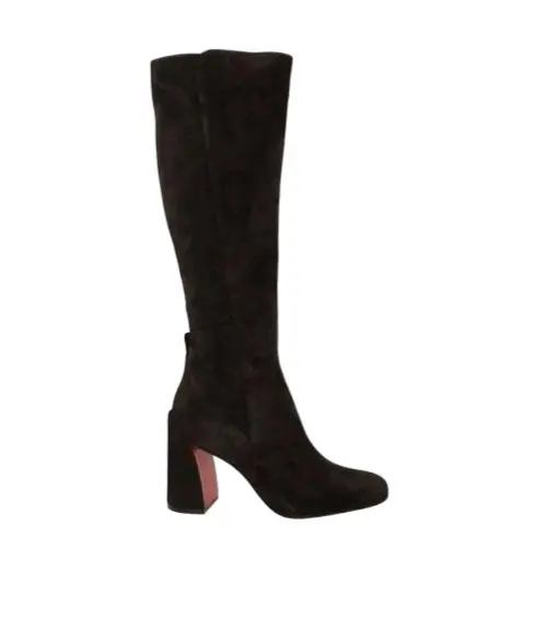 CHRISTIAN LOUBOUTIN Block Heel Knee-length Boots - Brown
